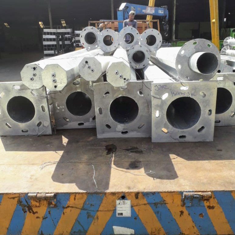 Tiang Lampu PJU Bulat 6 – 13 Meter | Tiang Lampu PJU 7 dan 9 Meter ...