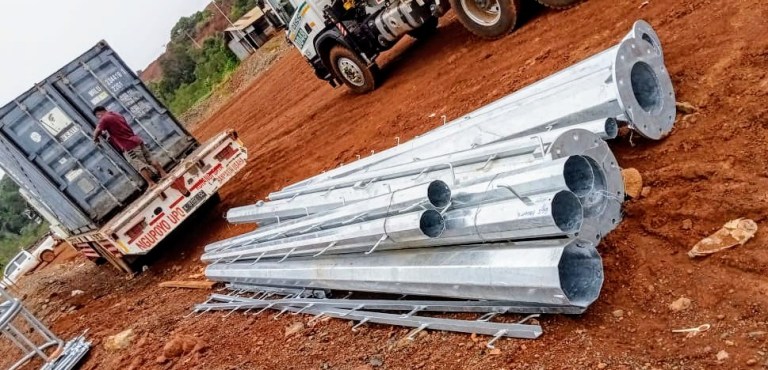 Tower Monopole BTS dan SUTET | Tiang Monopole 20, 25, 30 Meter | Tiang ...